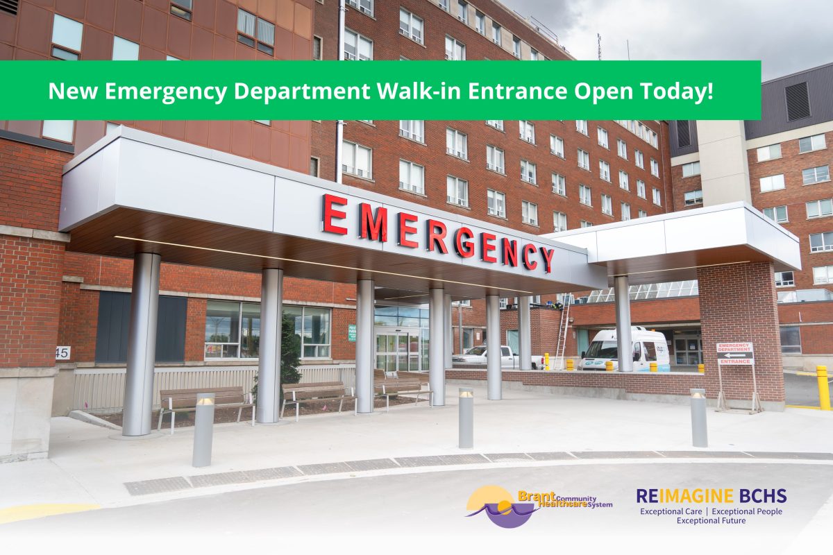 New Emergency Department Walk-in Entrance Open Today! - Reimagine BCHS